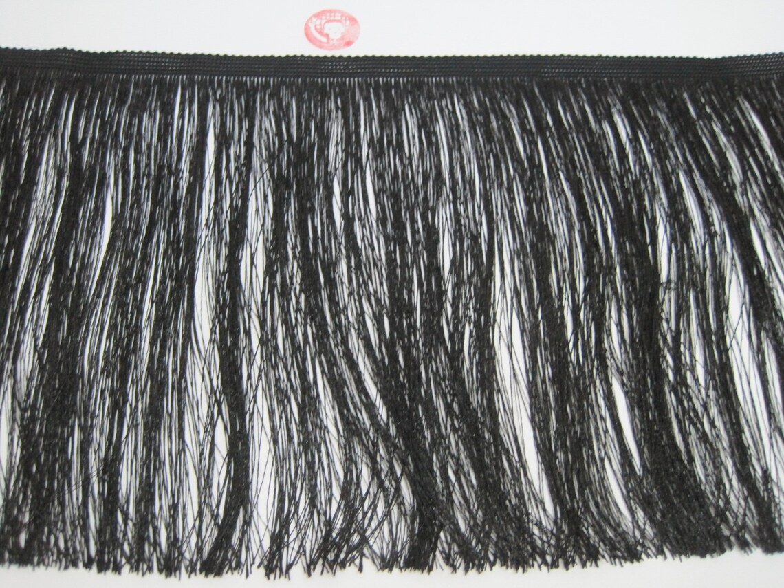 1 Yard 4 to 10 Black Chainette Fringe Black Trim | Etsy