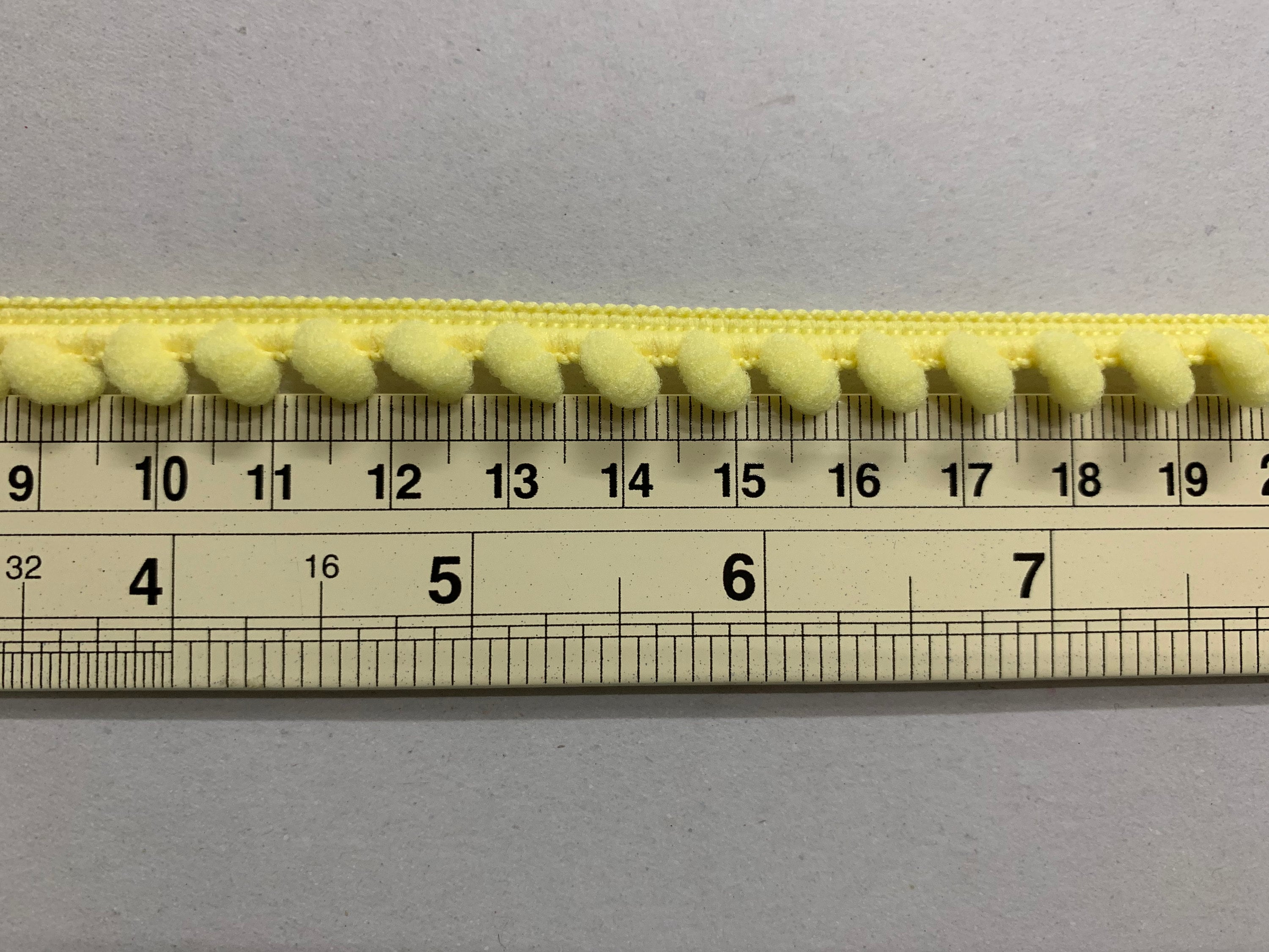 5 Yards Mini Pom Pom Trim, Light Yellow (pom Size 0.5 Cm), Pom Pom Trim ...