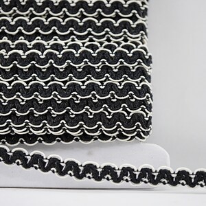 5 Yards Black Rick Rack, Rick Rack Trim, Zig Zag Trim, Zig Zag, Ric Rac ...
