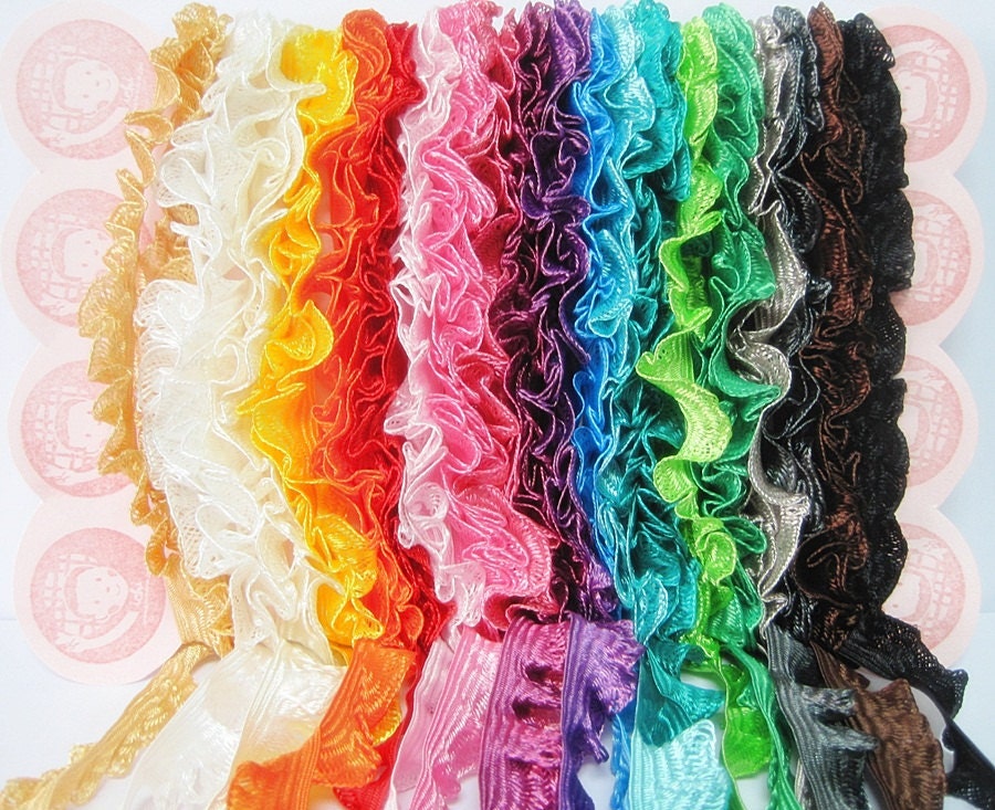 5 Yards Gold Ruffle Trim Ruffle Trim Rainbow Trim Ruffle - Etsy