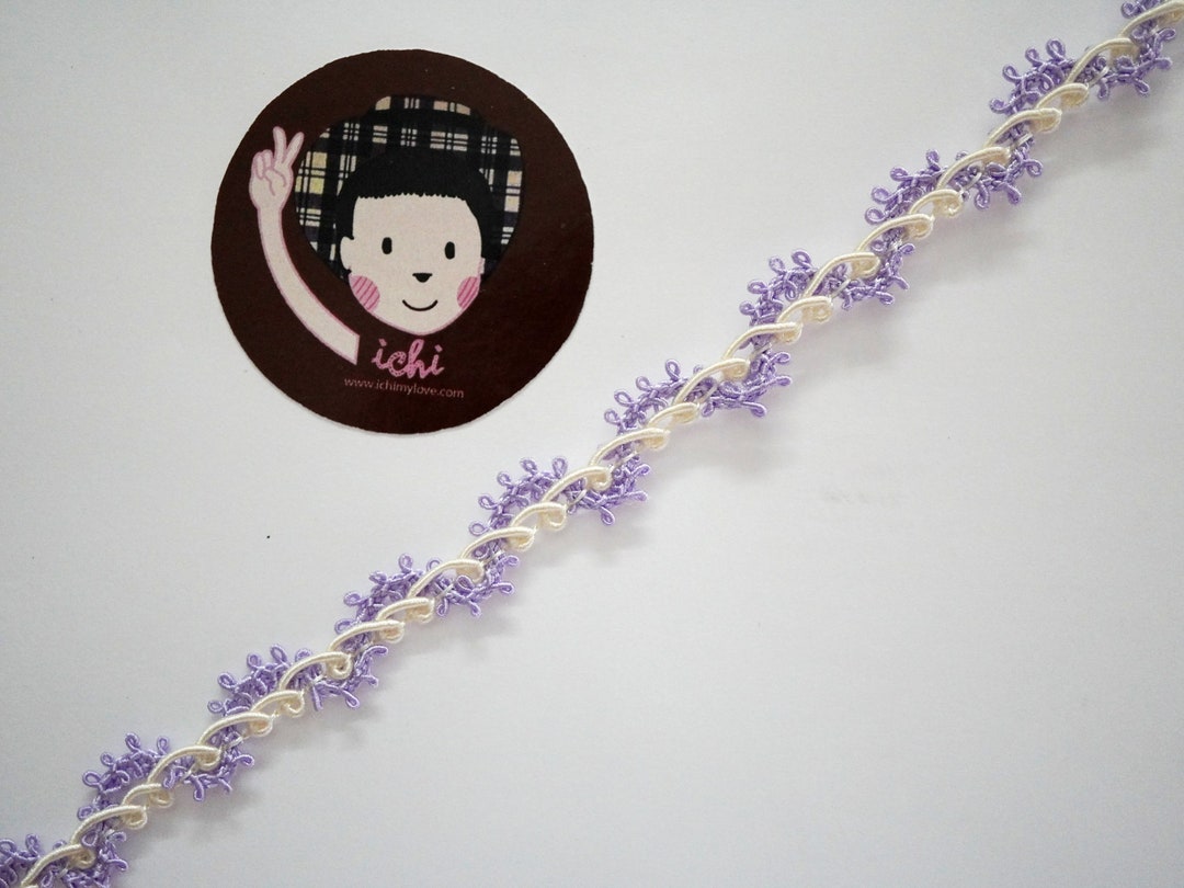 5 Yards Lilac Picot Braid, Picot Trim, Picot Braid, Rococo Trim, Rococo ...