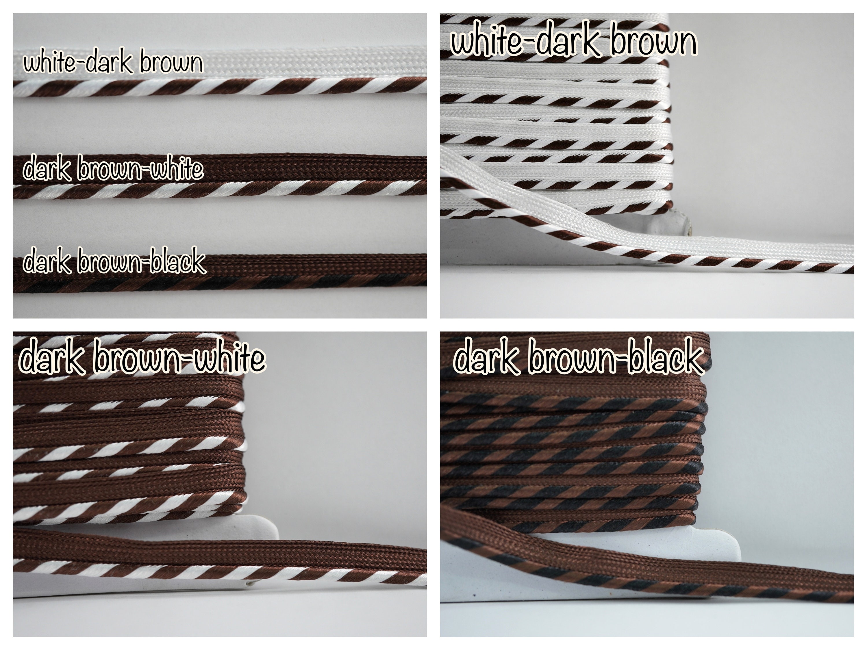 5 Yards Brown Lip Cord Piping, Edge Piping, Decorative Edging, Lip Cord ...