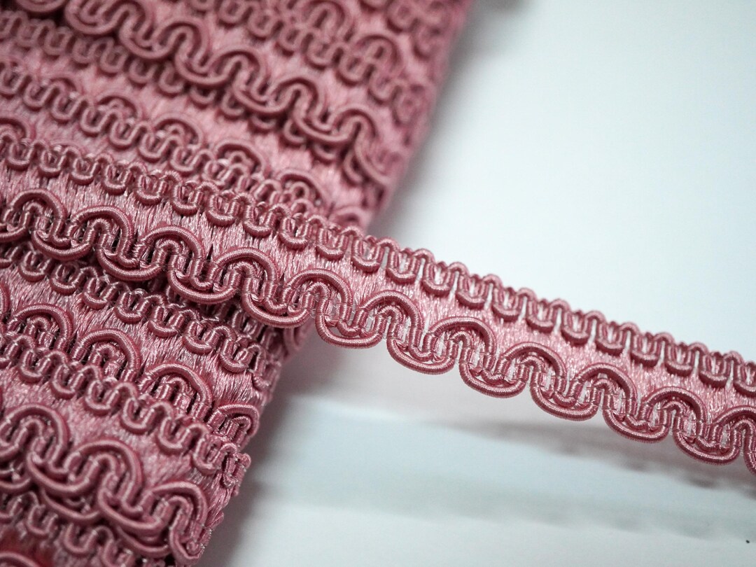 5 Yards 1/2" Rose Pink Gimp Braid Trim, Gimp Braid, Braided Gimp Trim ...