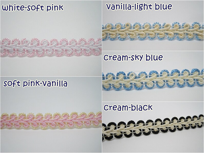 5 Yards 3/8 Cream-black Gimp Braided Trim Gimp Braid | Etsy