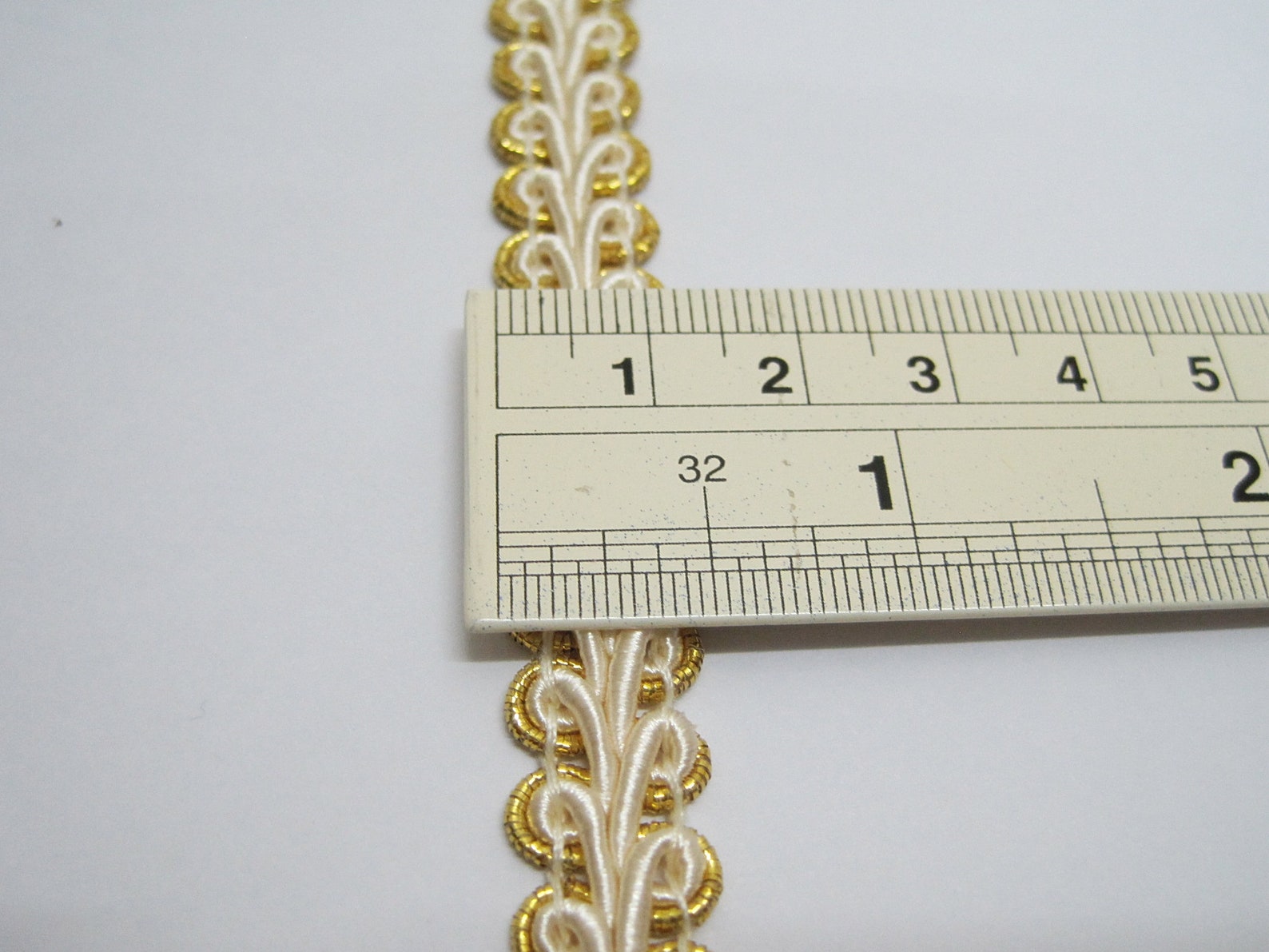 5 Yards 1/2 Cream Gimp Braided Gold Metallic Edge Trim - Etsy