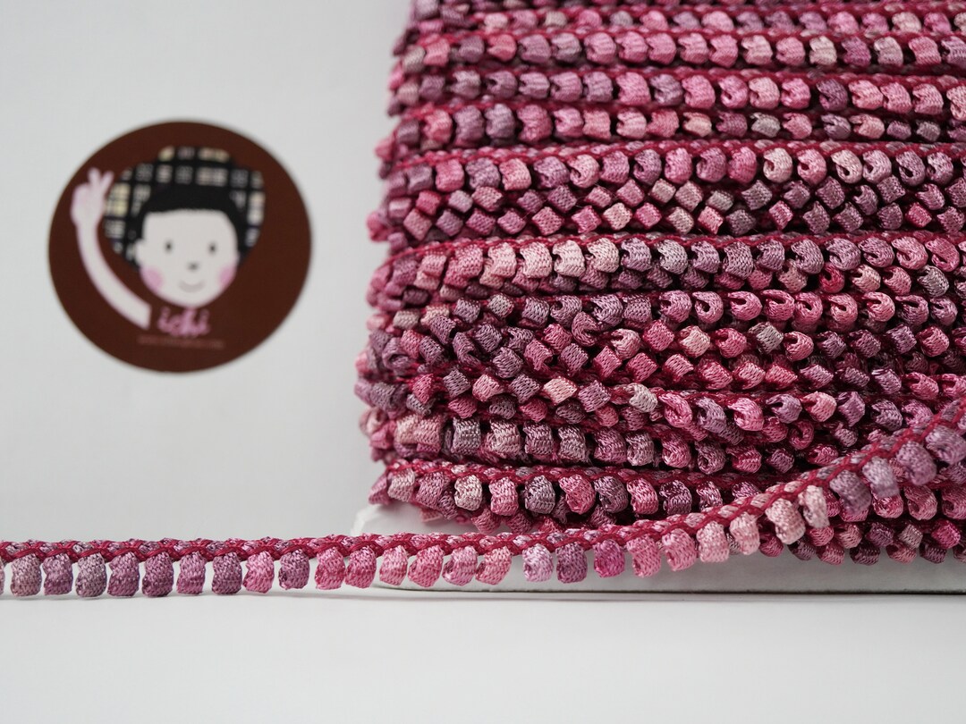 5 Yards Multicolored Picot Trim, Picot Trim, Picot Braid, Multicolored ...