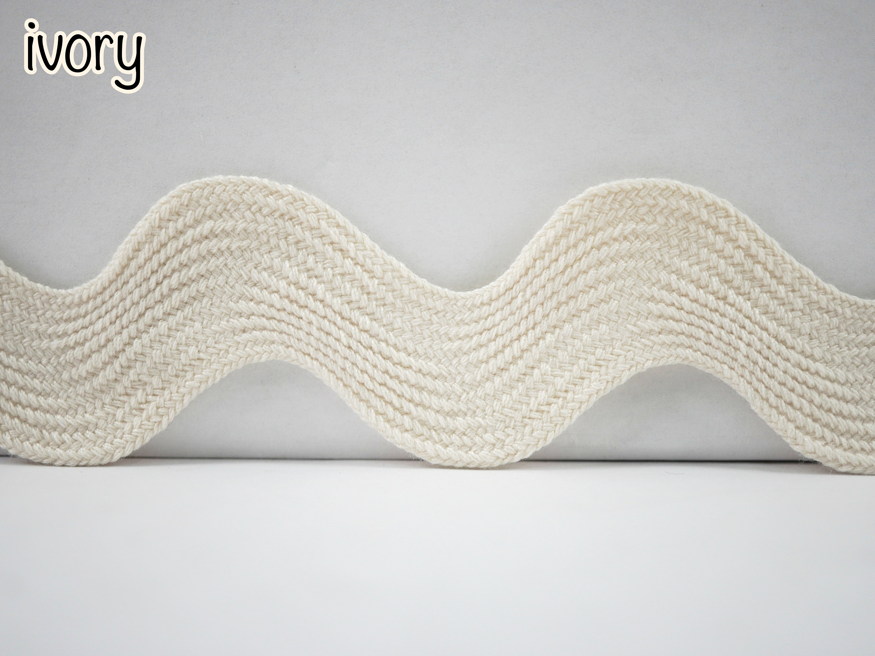 5 Yards Cream Jumbo Rick Rack Trim, Ivory Rick Rack, Jumbo Ric Rac ...
