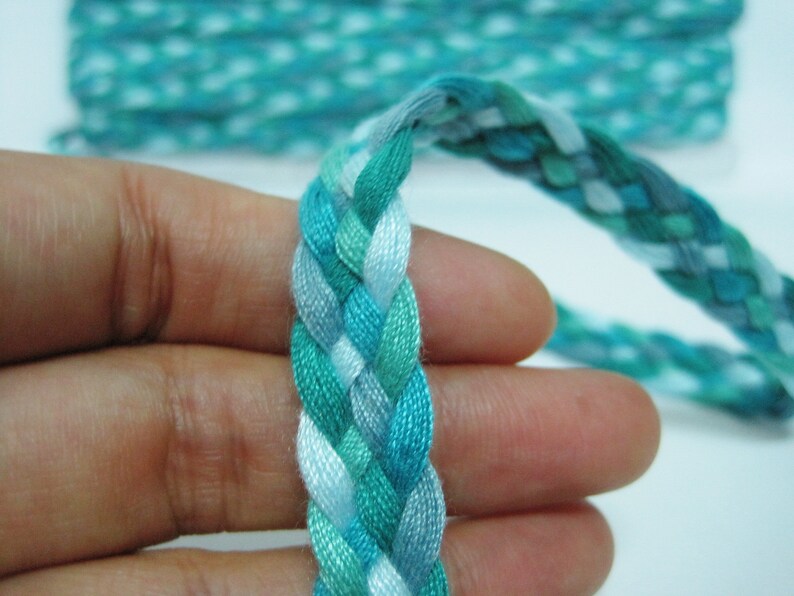 5 Yards Braided Trim Multicolored Trim Flat Braided Cord - Etsy