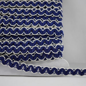 5 Yards Blue Rick Rack, Rick Rack Trim, Zig Zag Trim, Zig Zag, Ric Rac ...