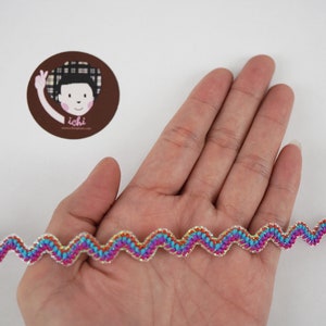 5 Yards 1/2" Sparkly Rick Rack, Rick Rack Trim, Glitter Rick Rack, Wavy ...