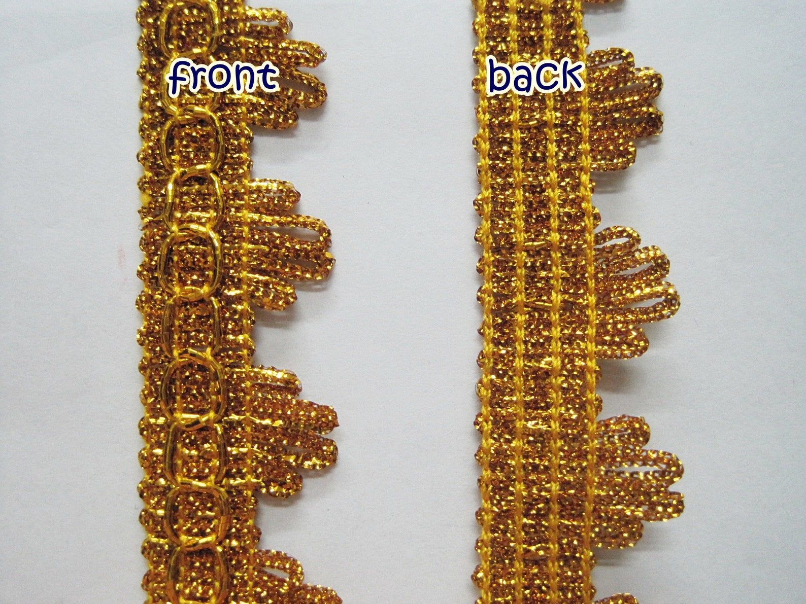 5 Yards 7/8 Dark Gold Metallic Lace Gold Lace Gold - Etsy