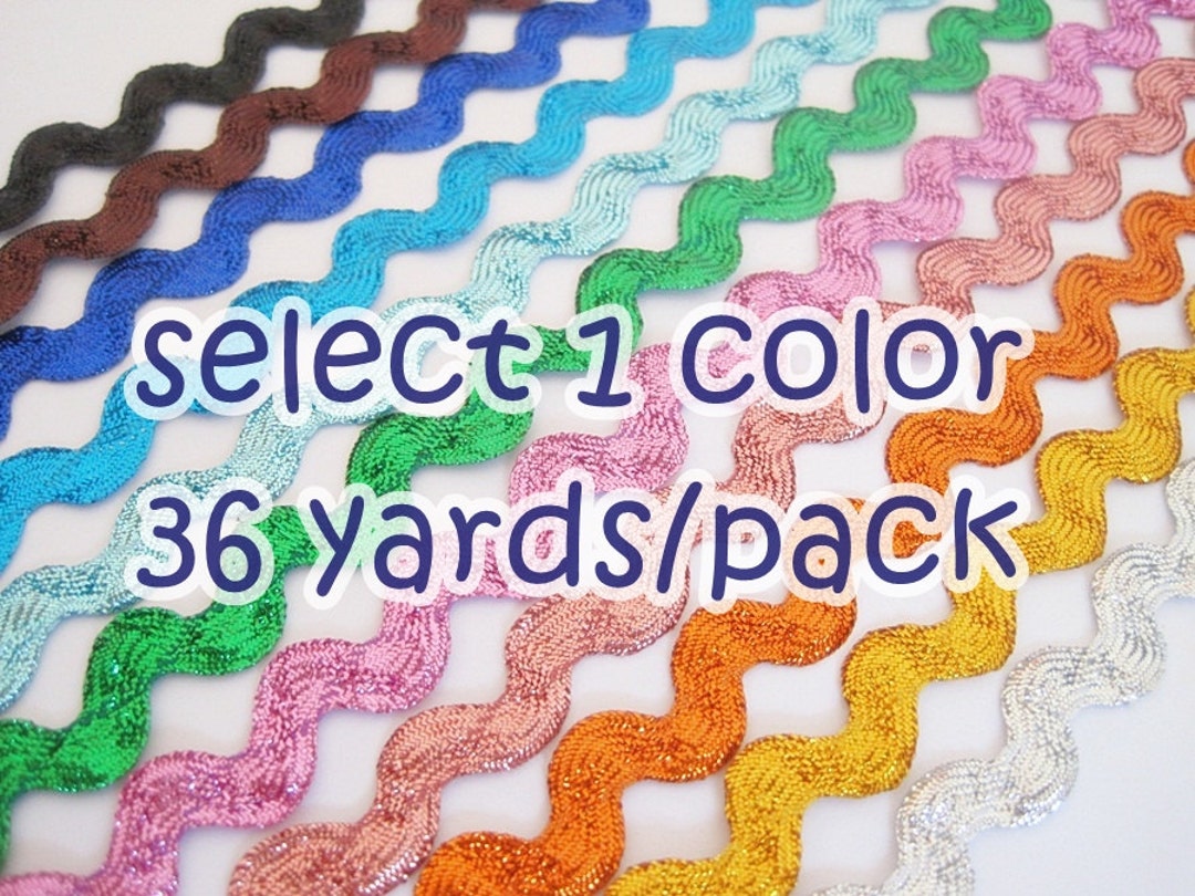 1 Pack (36 Yards) Metallic Rick Rack Trim, Wholesale Rick Rack, Ric Rac ...