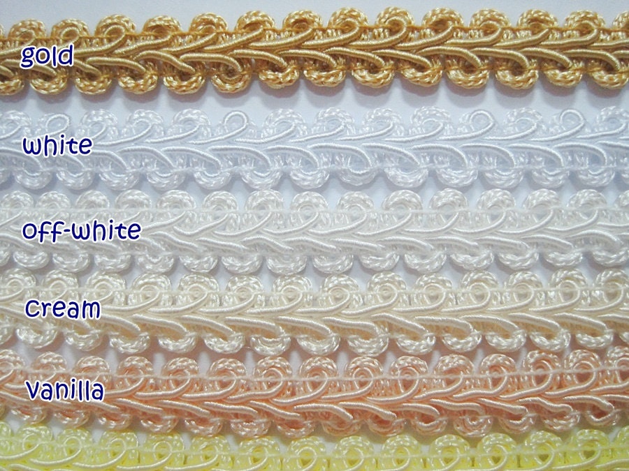 5 Yards 3/8 Cream Gimp Braided Trim Gimp Braid Braided | Etsy
