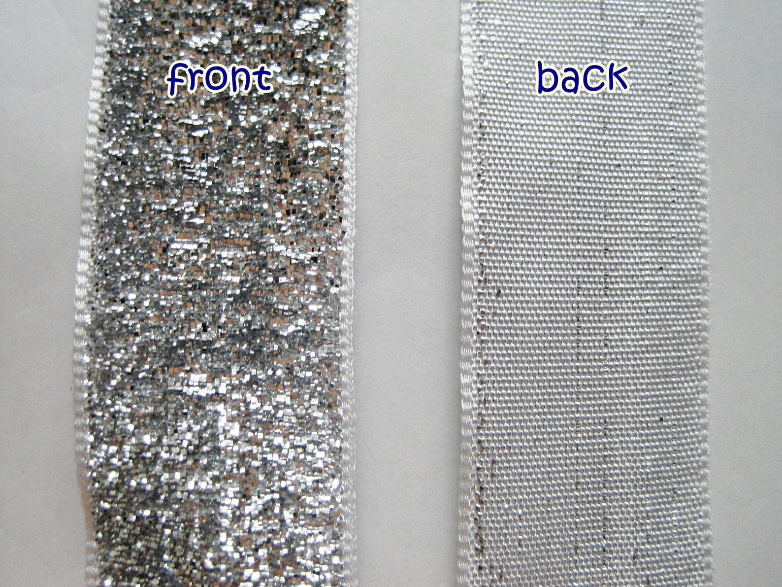 5 Yards 1 Silver Glitter Ribbon Wide Glitter Ribbon | Etsy