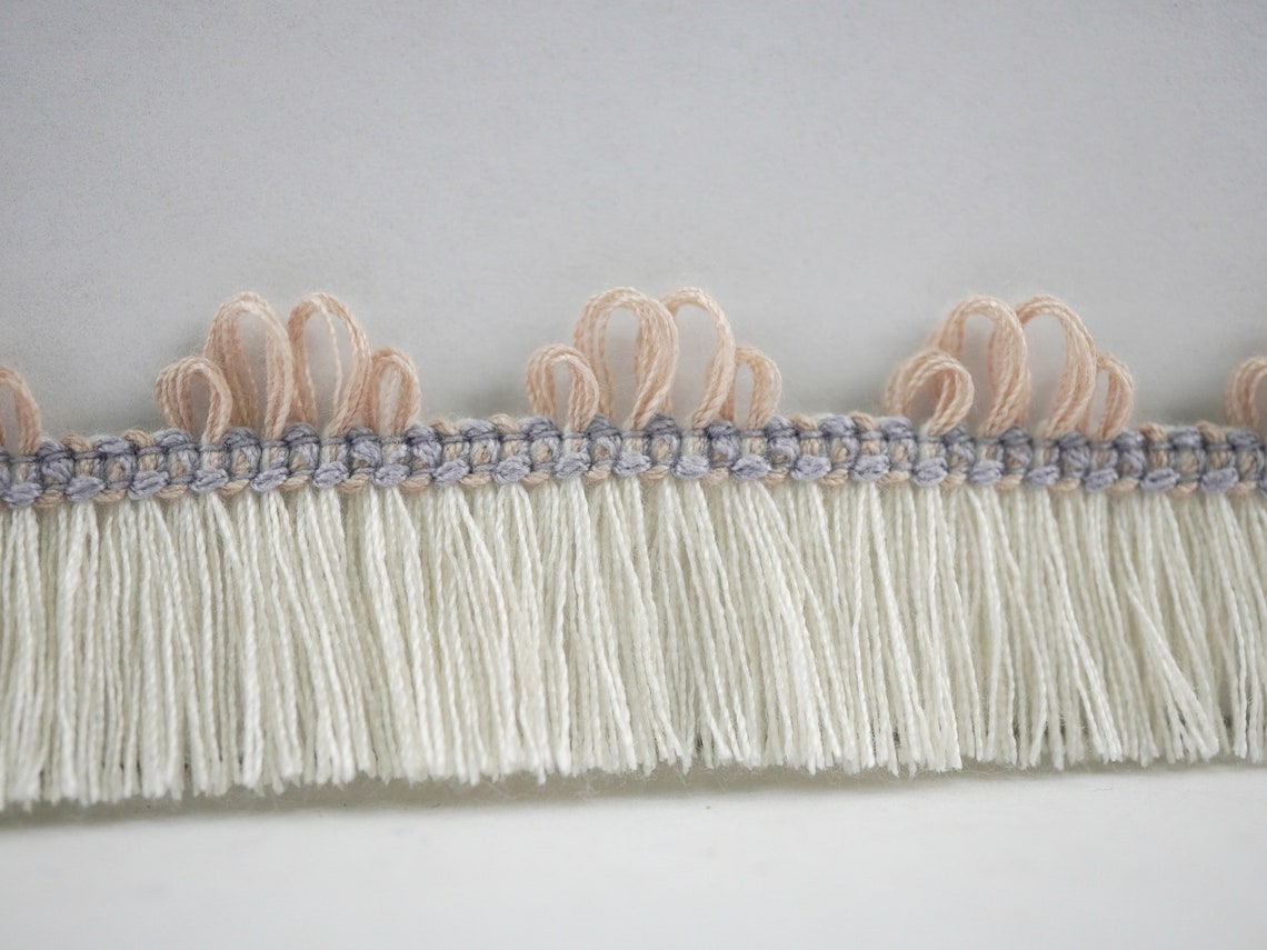 5 Yards 1" Ivory Tassel With Beige Trim - Etsy