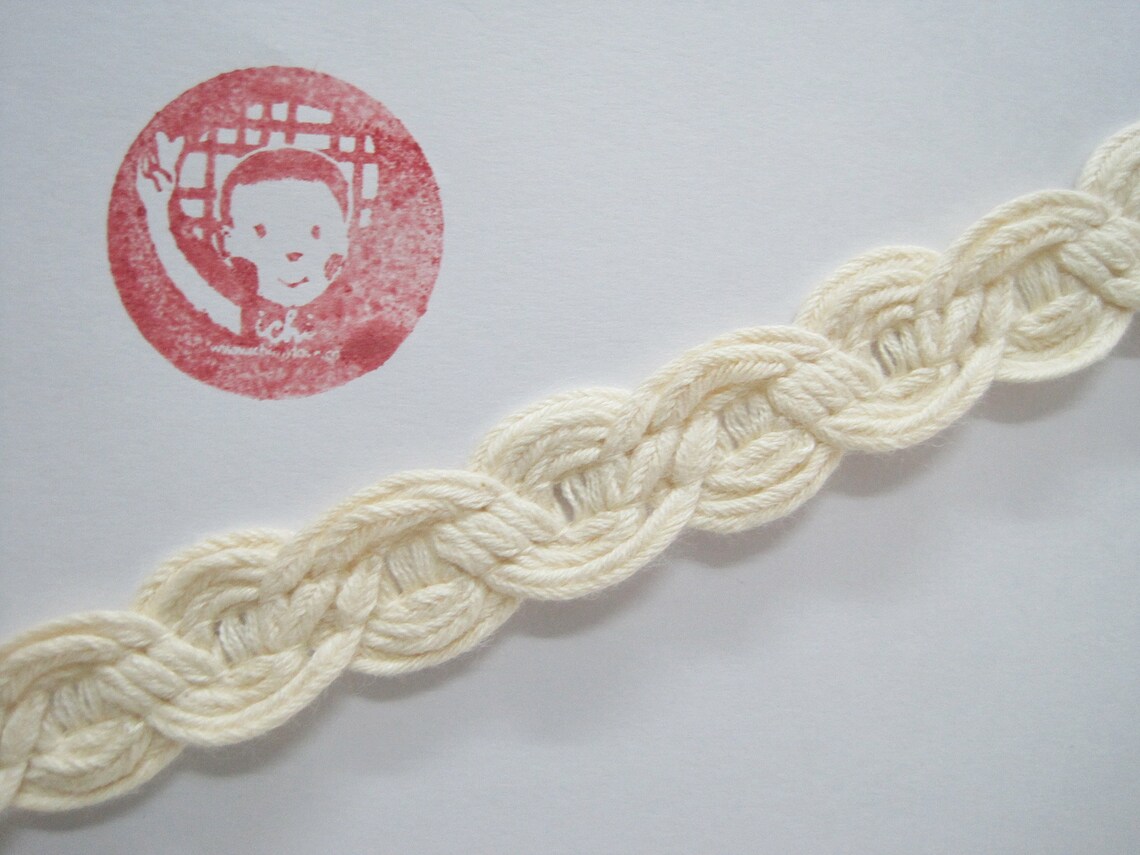 5 Yards 100% Cotton Cream Braided Trim Cotton Trims | Etsy