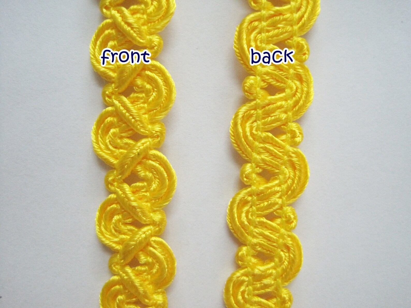 5 Yards Bright Yellow Braid Braided Trim Loop Trim Braided - Etsy