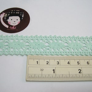 5 Yards 1" Green Tone Crochet Lace Trim, Teal Lace Trim, Crochet Lace ...