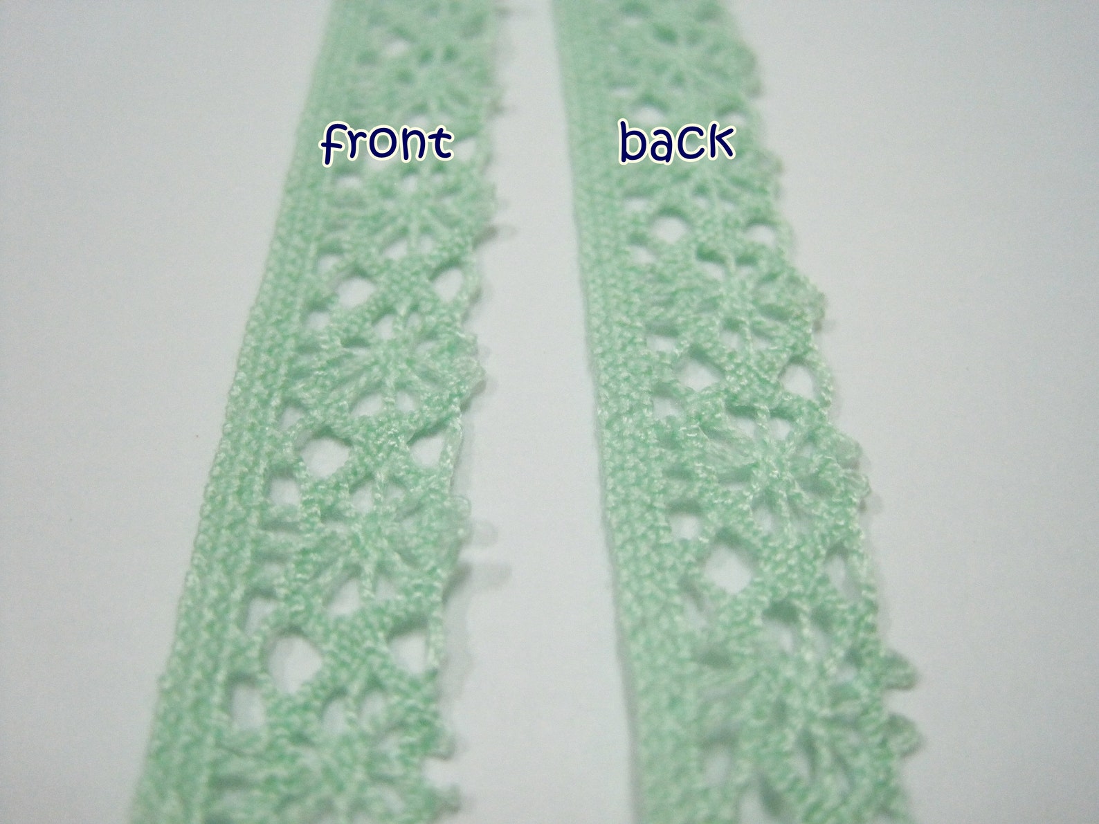 5 Yards 9/16 Green Crochet Lace Trims Lace Trim | Etsy