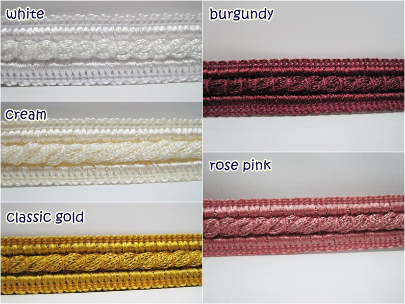 5 Yards White Braided Trim Gimp Braid Braided Cord Gimp | Etsy