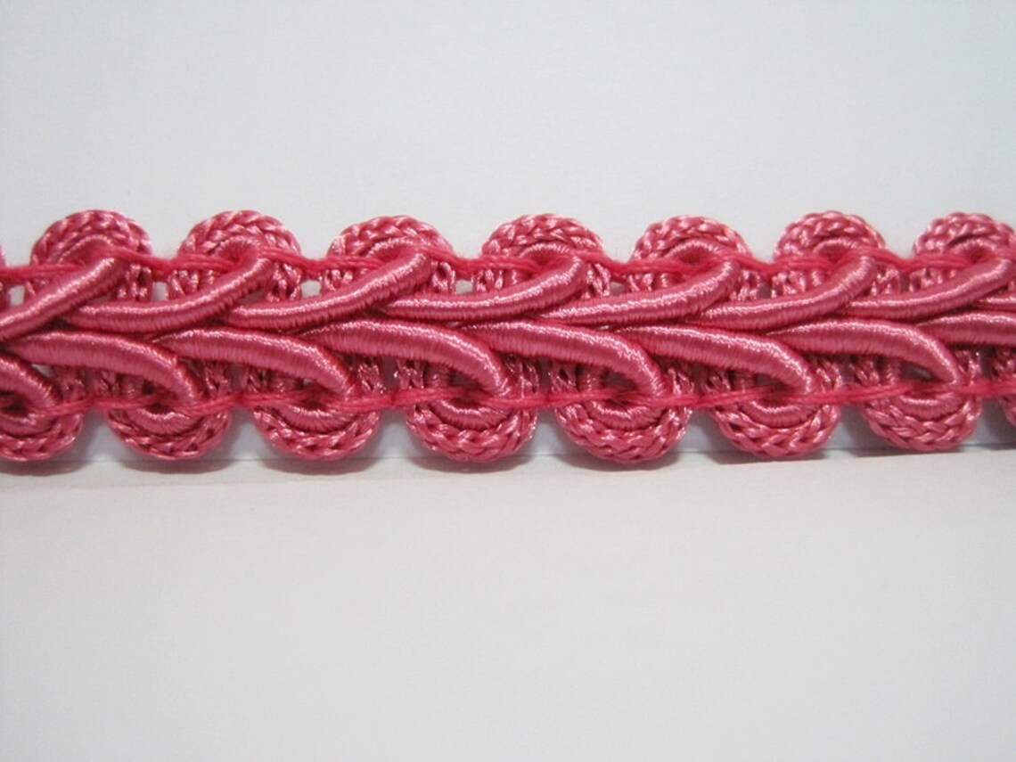 5 Yards 1/2 Shocking Pink Gimp Braided Trim Gimp Braid | Etsy