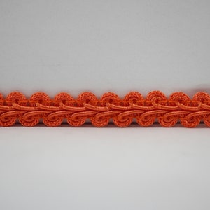 5 Yards 3/8" Orange-red Gimp Braided Trim, Gimp Braid, Braided Cord ...