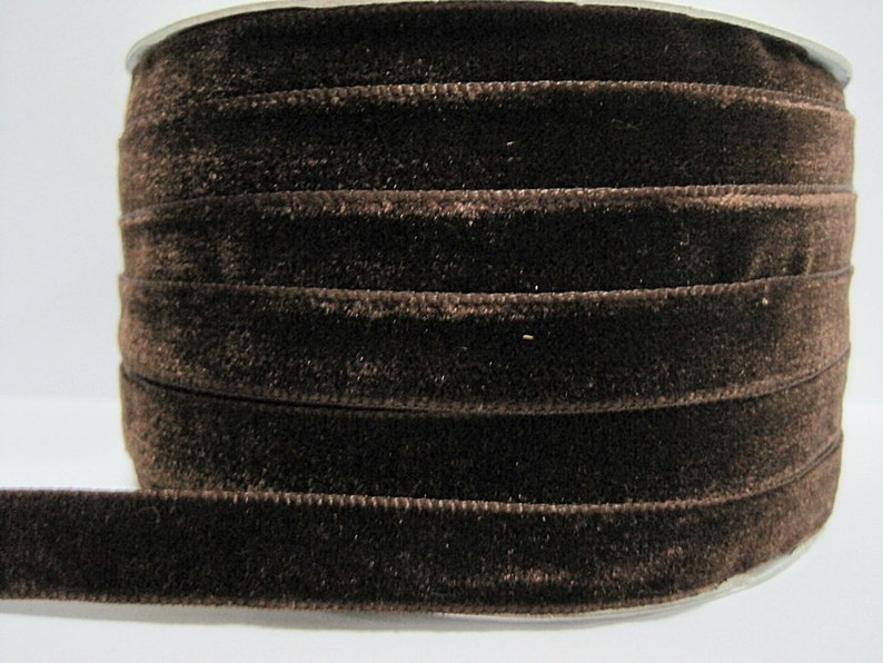 5 Yards 1/2 Dark Brown Velvet Ribbon Brown Ribbon - Etsy