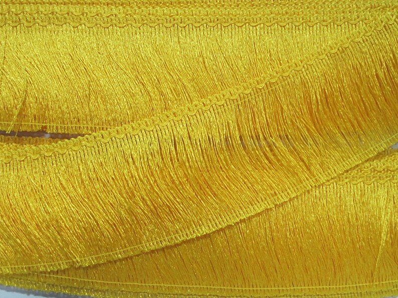 1 Yard 3 Bright Yellow Chainette Fringe Yellow Trim - Etsy
