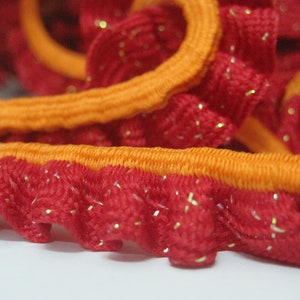 5 Yards 2 Tone Elastic Trim, Ruffle Trim, Elastic Trim, Elastic Ribbon ...