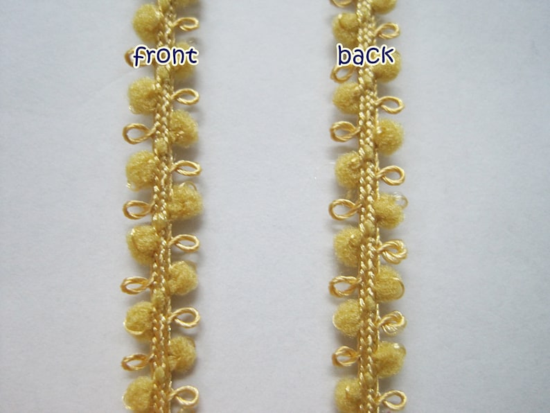 5 Yards Gold Picot Tiny Pom Pom Trim Mini Pom Pom Trim Picot | Etsy