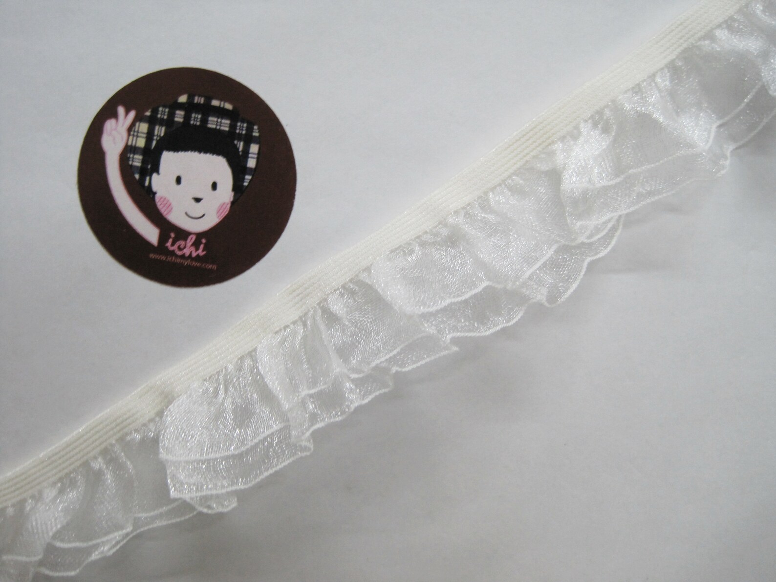 5 Yards White Organza Ruffle Elastic Trim 2-layers Chiffon | Etsy