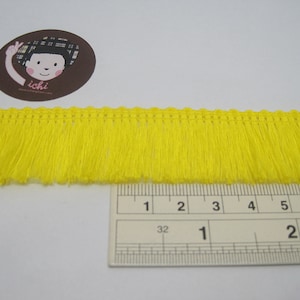 5 Yards Bright Yellow Cotton Tassel Trim, Yellow Tassel Fringe ...