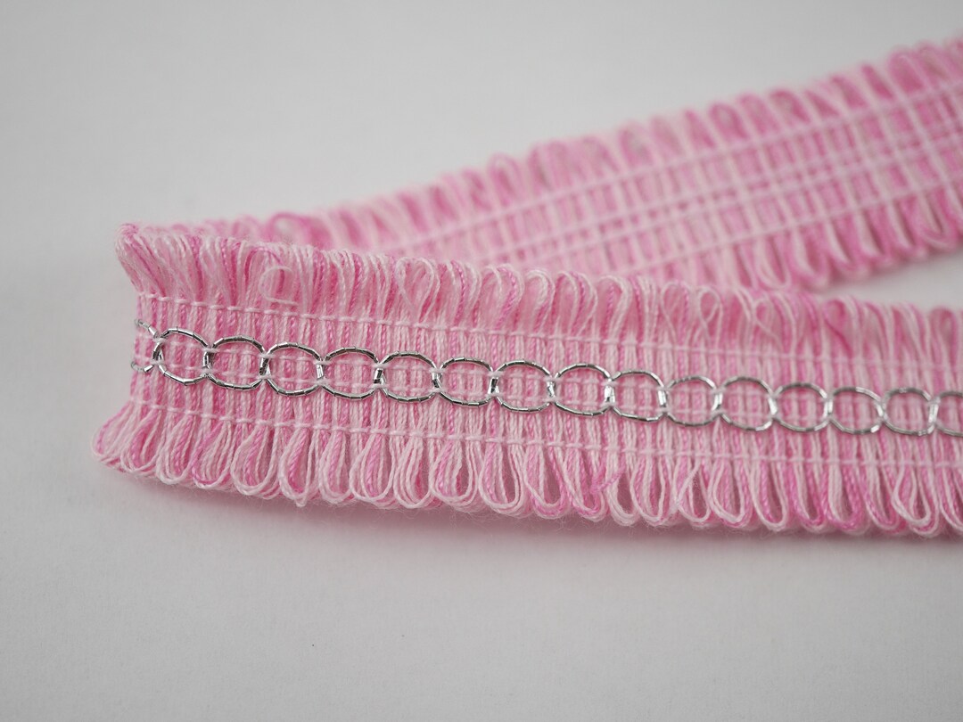 5 Yards 3/4" Pink Tassel Loop Trim, Tassel Trim, Wholesale Trim, Looped ...