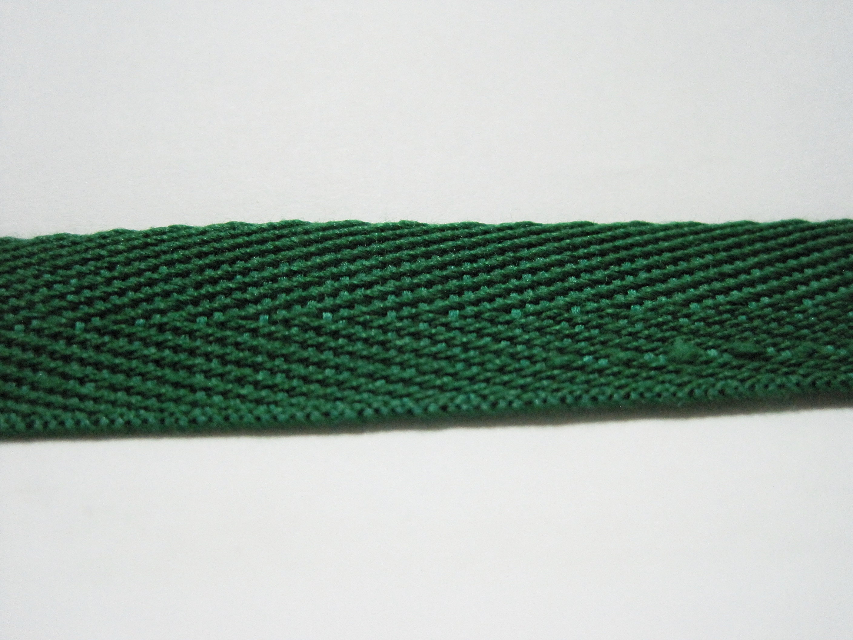 5 Yards 1/2" Green Herringbone Tape, Green Twill Tape, Green Cotton ...