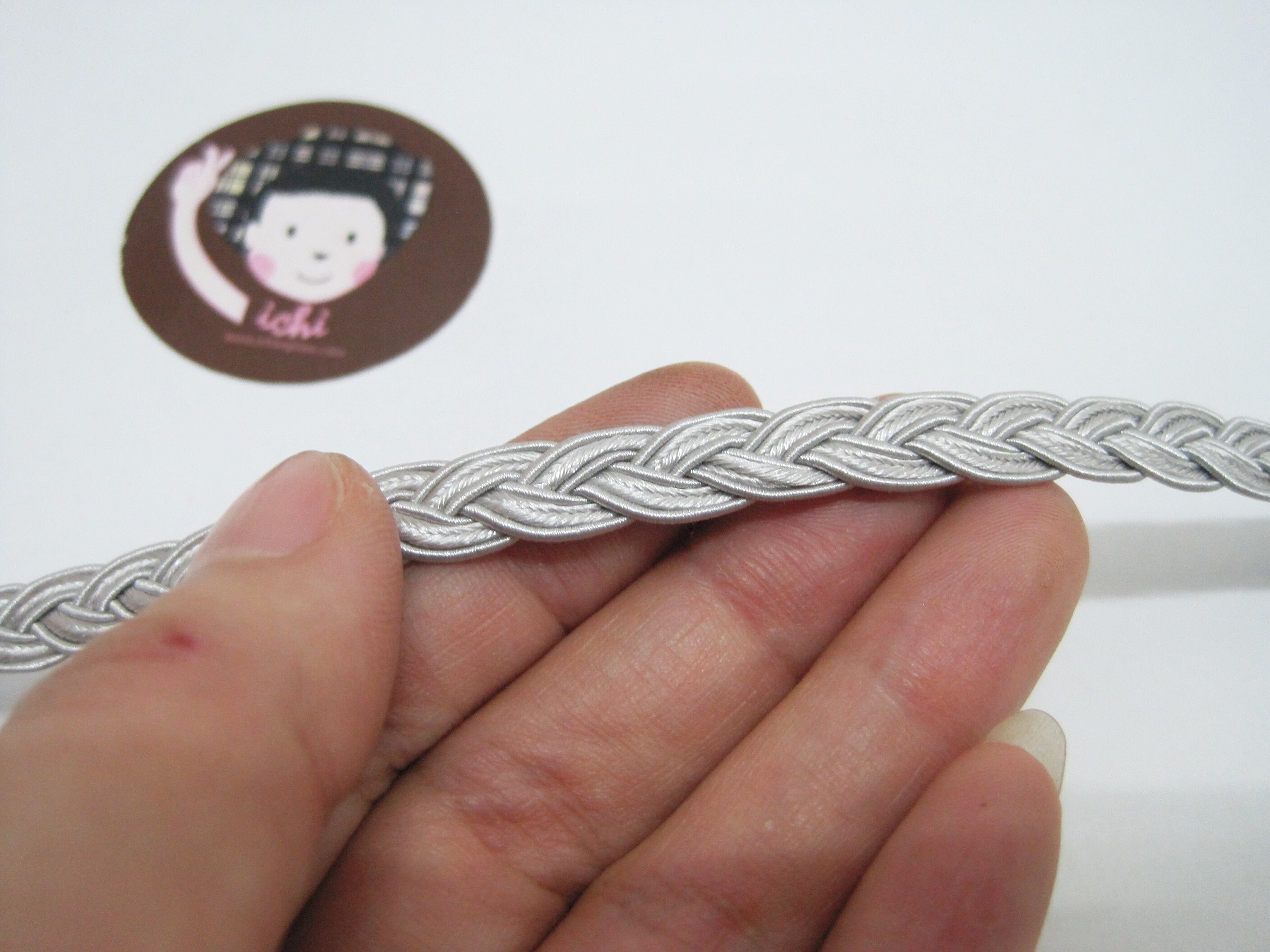 5 Yards 1/4 Silver Braided Cord Silver Cord Flat | Etsy