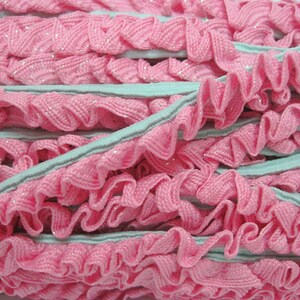 5 Yards 2 Tone Elastic Trim, Ruffle Trim, Elastic Trim, Elastic Ribbon ...