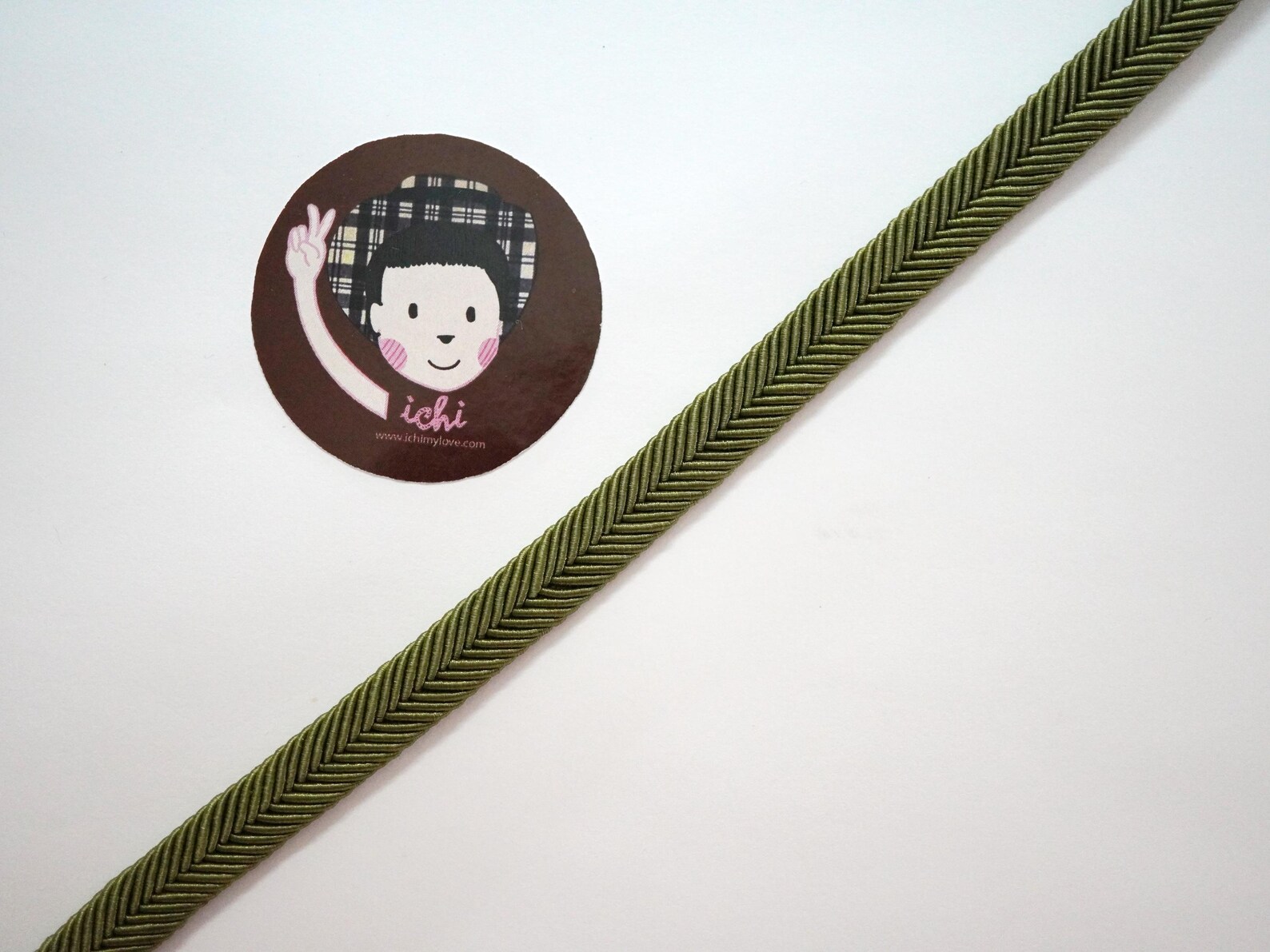 5 Yards 10 Mm Olivine Green Soutache Cord, Soutache Braid, Shiny Cord ...