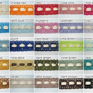 5 Yards Rose Pink Lace Trim With Vanilla Ribbon Insert, Lace Trim, Lace ...