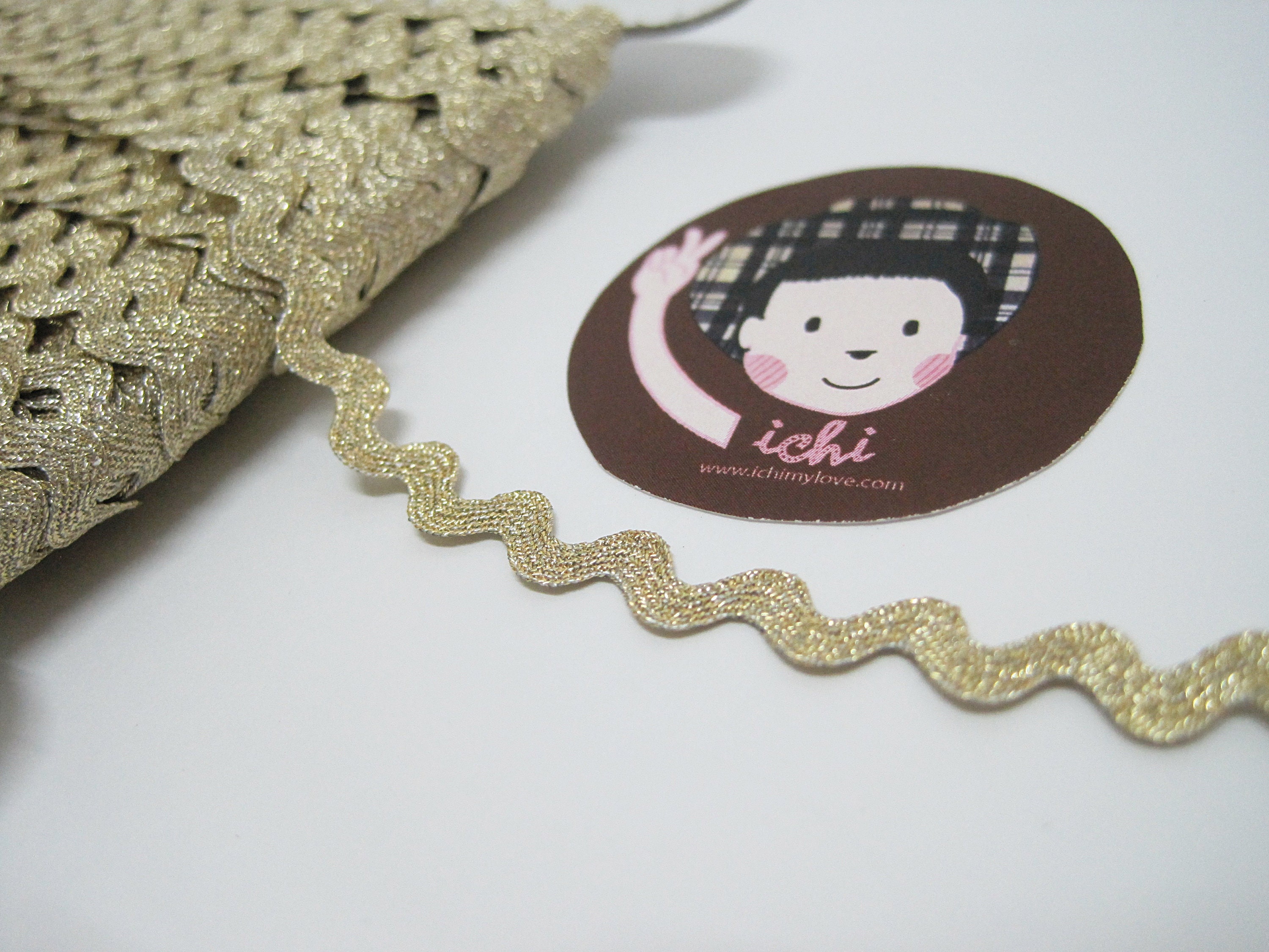 5 yards Light Gold Metallic Rick Rack Gold Trim Gold Rick | Etsy