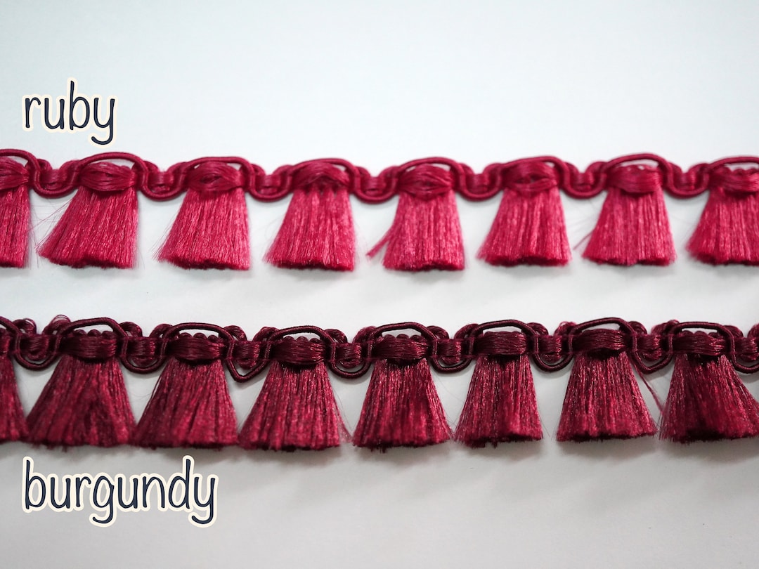 5 Yards Red Silky Tassel Trim, Tassel Trim, Tassel Fringe, Wholesale ...