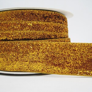 5 Yards 1" Classic Gold Glitter Ribbon, Wide Glitter Ribbon, Glitter ...