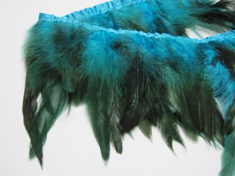 1 Yard Goose Trim, Blue Fringe, Goose Feather Fringe, Duck Feather ...