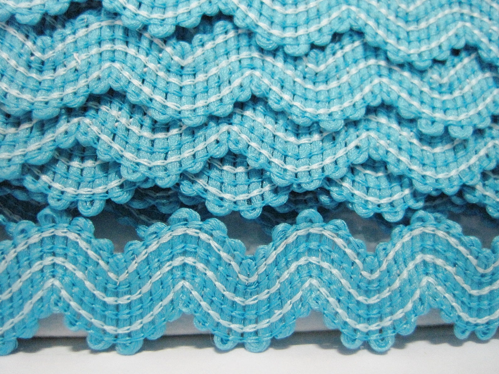5 Yards Turquoise Elastic Rick Rack Trim Elastic Trim Ric - Etsy