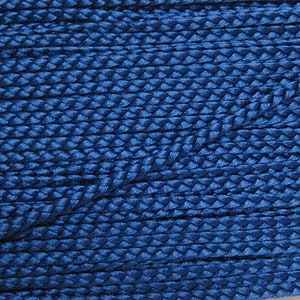 5 Yards 1/4" Braided Cord, Azure Cord, Flat Braided Cord, Flat Cord ...
