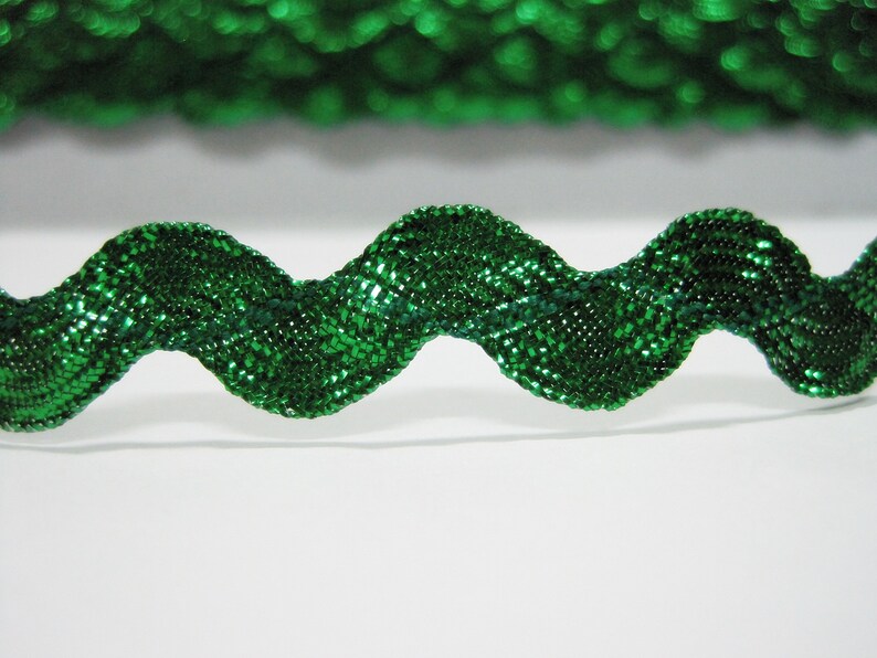 5 Yd 1/2 Green Metallic Rick Rack Trim Green Trim Ric - Etsy