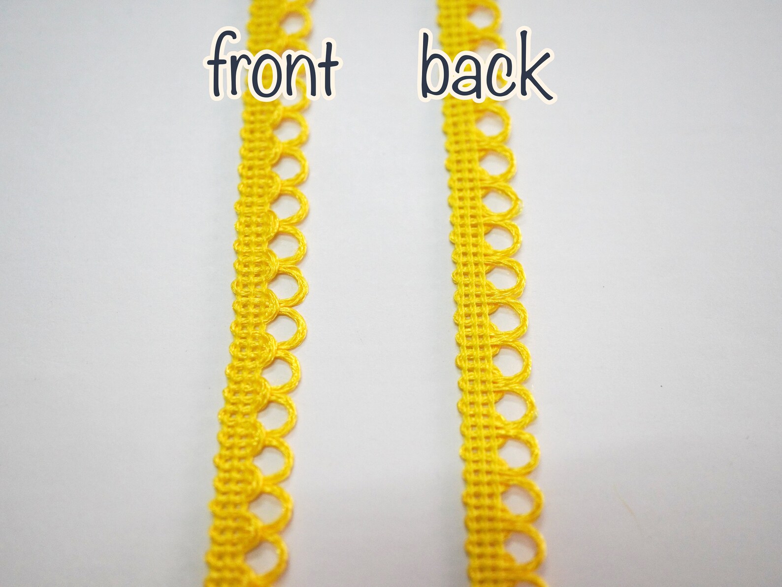 5 Yards Yellow Loop Trim, Yellow Loop Lace Trim, Wholesale Trim, Looped ...