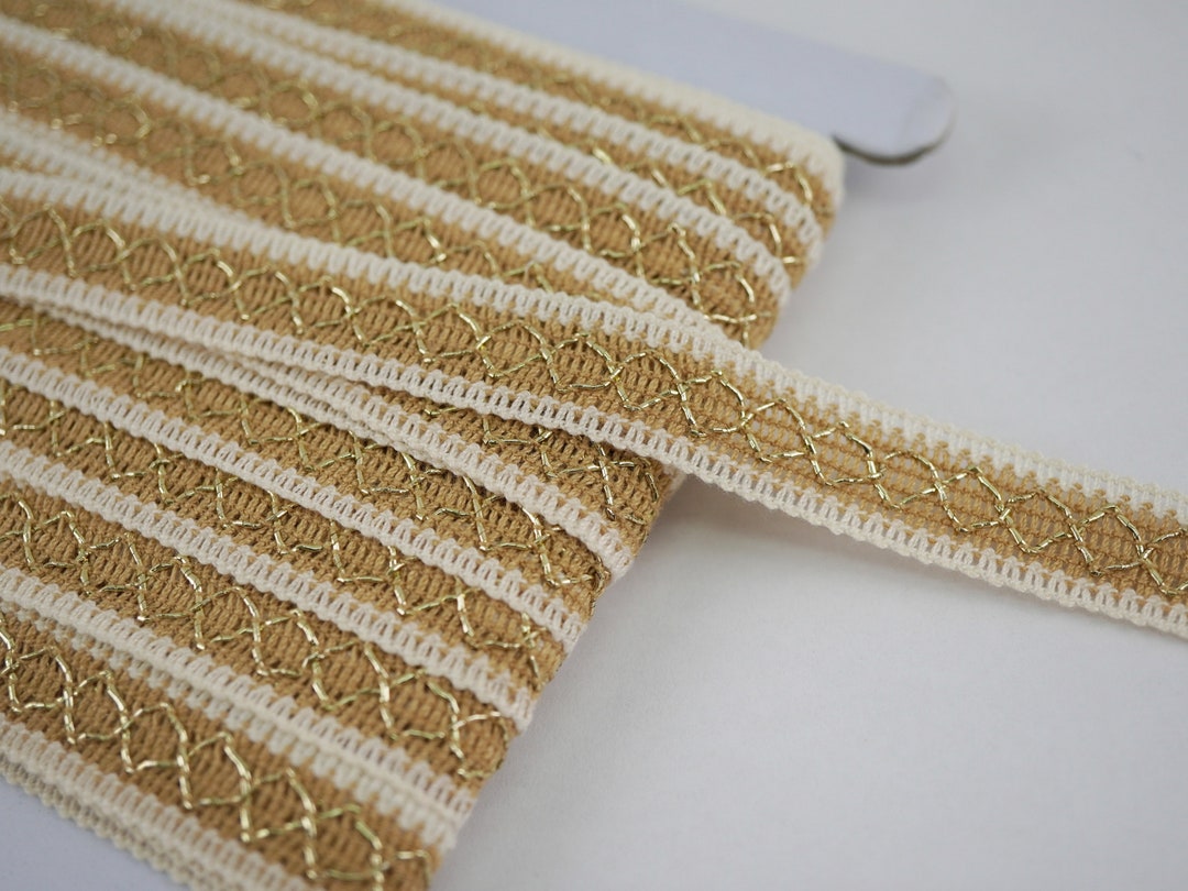 5 Yards Gold Ribbon With Gold Metallic, Gold Ribbon, Gold Lace, Gold ...