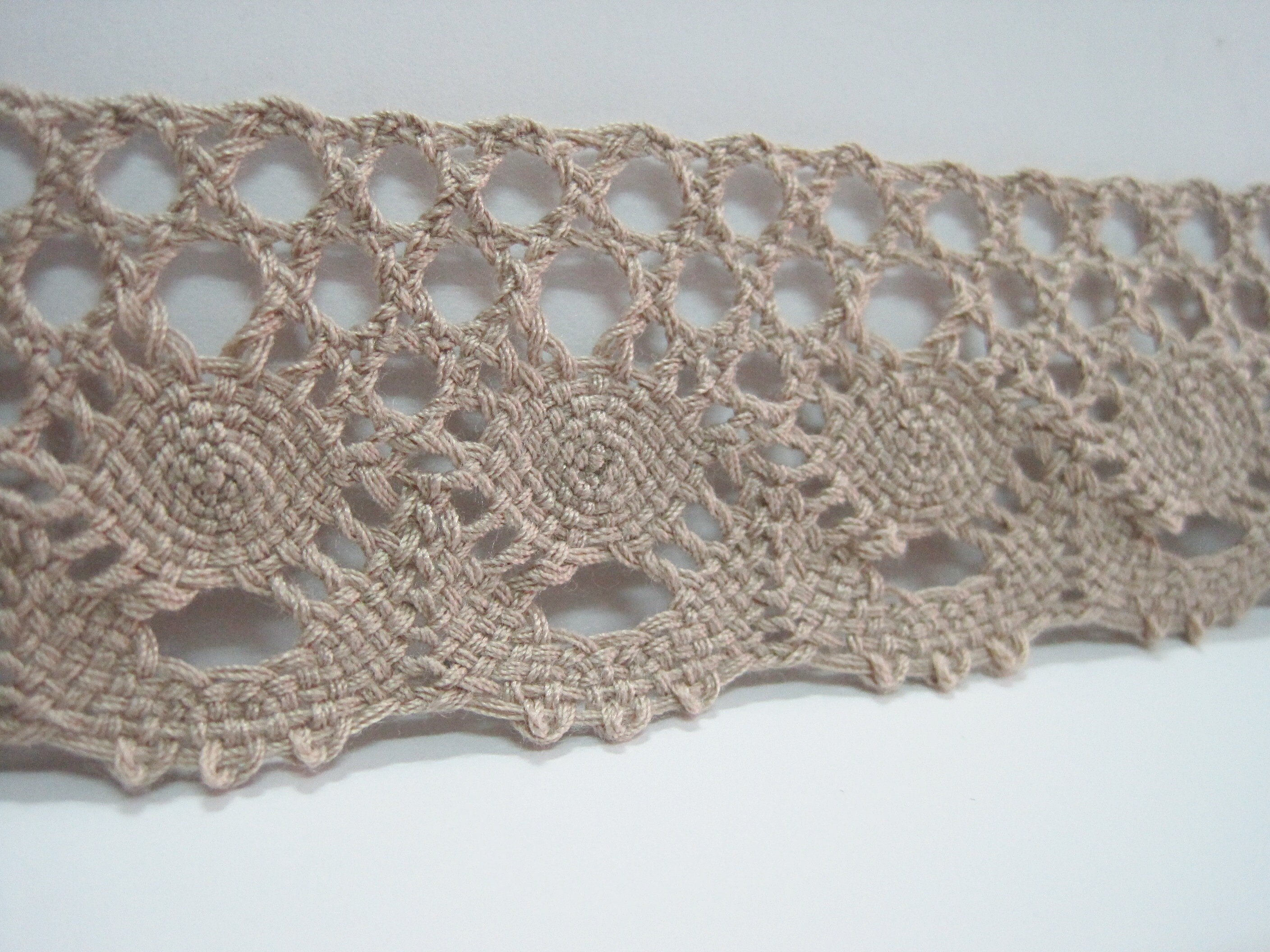 5 Yards Tan Wide Cotton Lace Crochet Lace Trim Tan Lace | Etsy