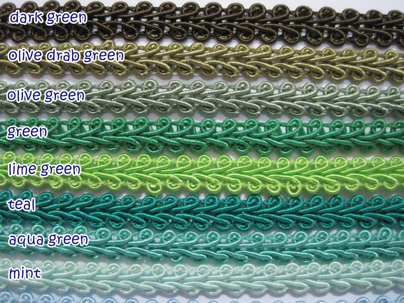 5 Yards 3/16 Olive Drab Green Gimp Braided Trim Gimp - Etsy