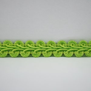 5 Yards 3/8" Lime Green Gimp Braided Trim, Gimp Braid, Braided Cord ...